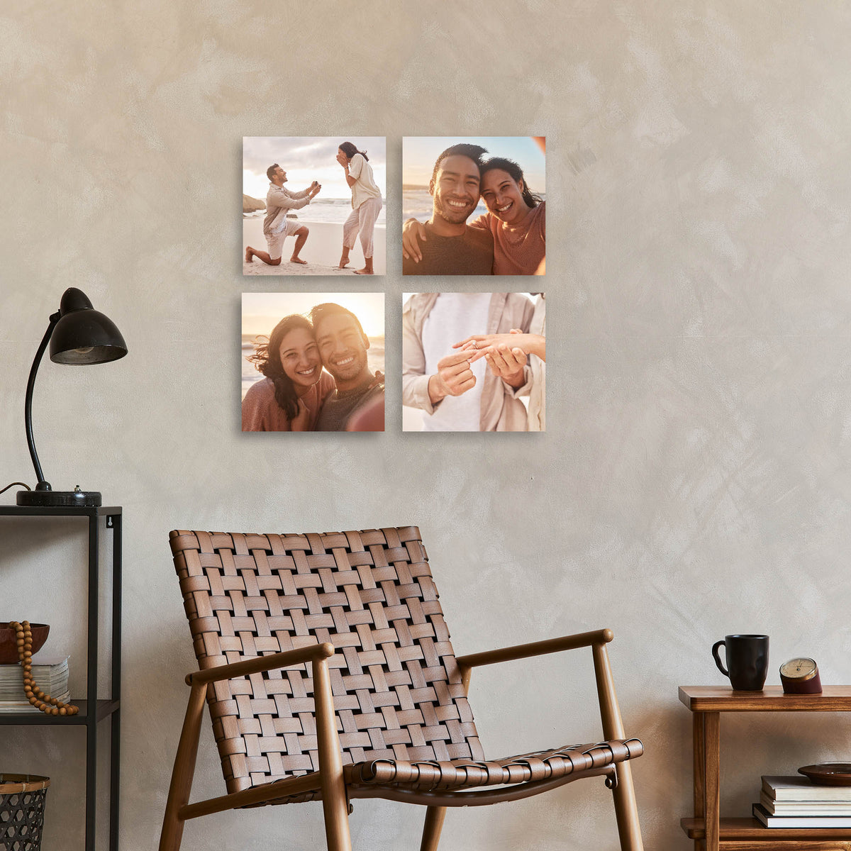 No-Nails Glass Photo Tiles by TilePix