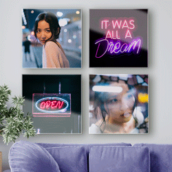 Restickable Framed Photo Prints, Renter-Friendly, Chic Glass Photo Til ...